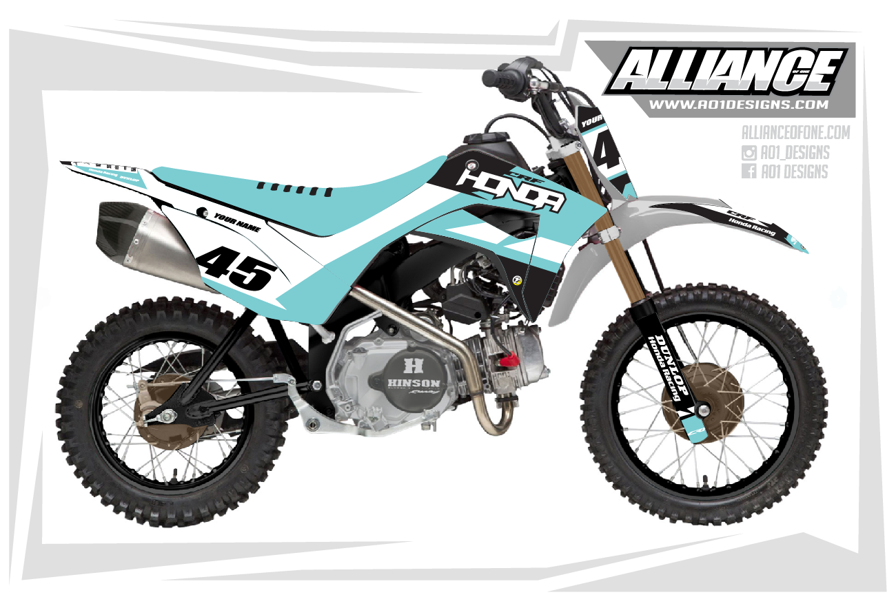 Graphics Kit for HONDA CRF110F CRF110 2019 2020 2021 2022 2023 Teal ...