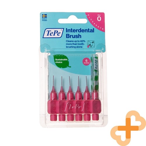 TEPE Interdental Brushes 0,40 mm Pink 6 Pcs. Size 0 Sustainable Choice ...