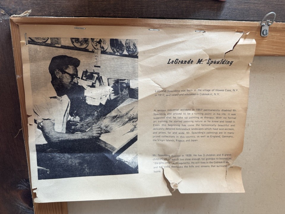 Legrande M Spaulding Original Signed Winter Landscape Oil Painting ...