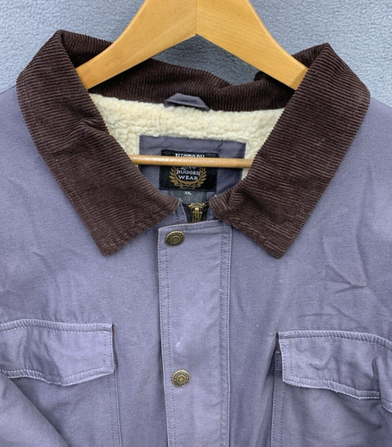 Victory Rugged Wear Sherpa Lined Chore Jacket Corduroy Trim Full Zip ...