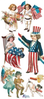 Violette Stickers Victorian Patriotic July 4th Scrapbook Craft Planner ...