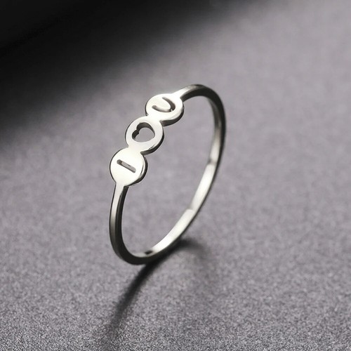 HotCouple Engagement I LOVE YOU Rings Stainless Steel Romantic ...