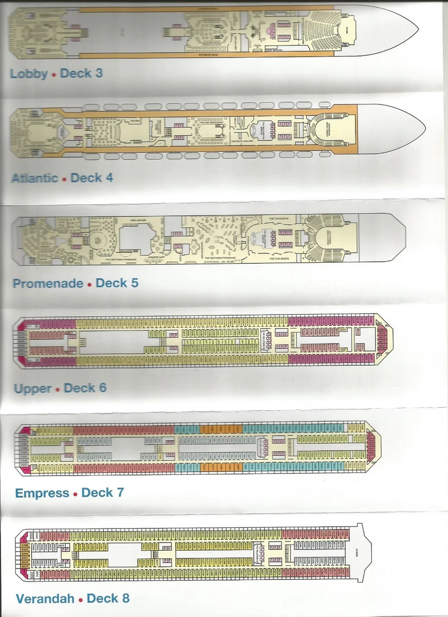 Carnival Paradise Deck Plan