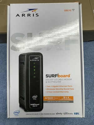 ARRIS SURFboard SBG10 DOCSIS 3.0 16 x 4 Gigabit Cable Modem & AC1600 Wi ...