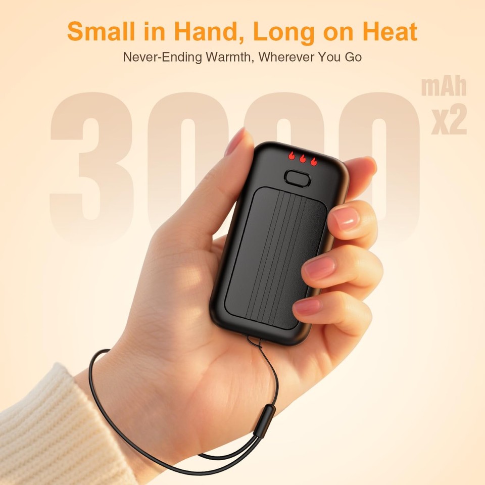 Hand Warmers, 2 Pack Rechargeable Hand Warmer, Pocket Heating Electric ...