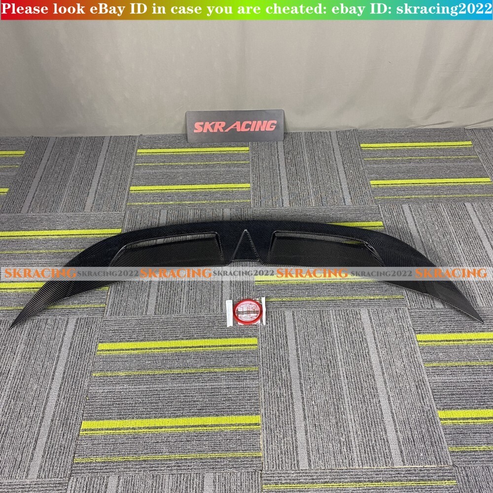 For Porsche Taycan 2020 2021 2022 Carbon Fiber Rear Spoiler Tail Trunk ...