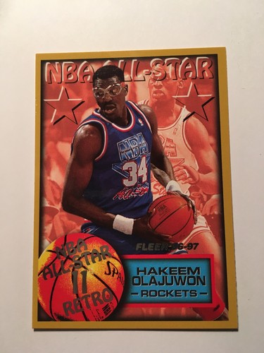FLEER 96-97 CARD N° 309 NBA ALL STAR 11 RETRO HAKEEM OLAJUWON / HOUSTON ...