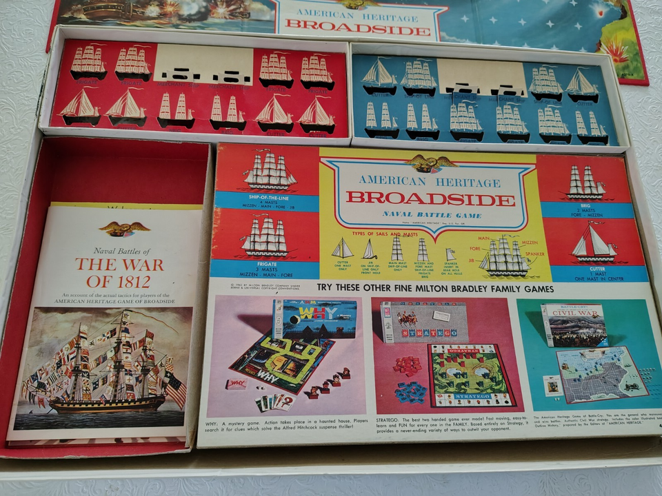 1962 AMERICAN HERITAGE BROADSIDE NAVAL BATTLE GAME - MILTON BRADLEY ...