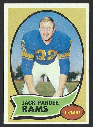 1970 TOPPS #68 JACK PARDEE Los Angeles Rams - 03 | eBay