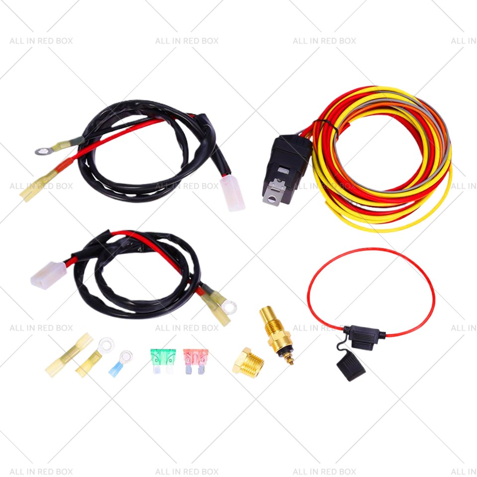 185°F 40A Electric Fan Relay Kit for Dual Fans - Cooling System Upgrade ...