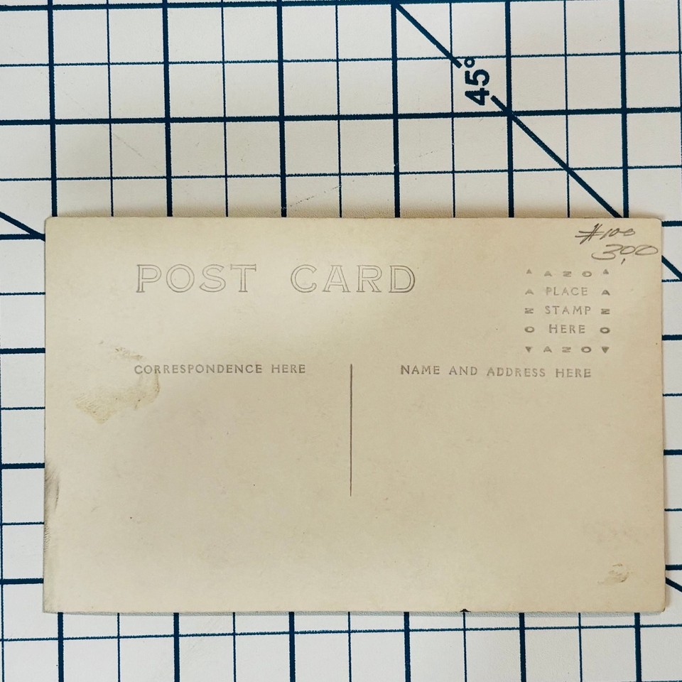 RPPC Vintage Sepia Baby Mourning Photo Postcard AZO Stamp Box Early ...