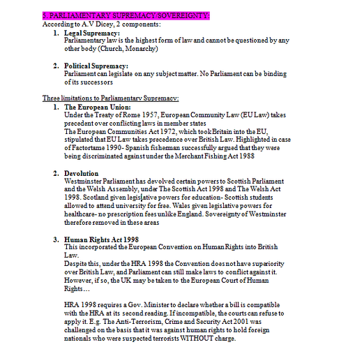 AQA A LEVEL LAW NATURE OF LAW NOTES | eBay