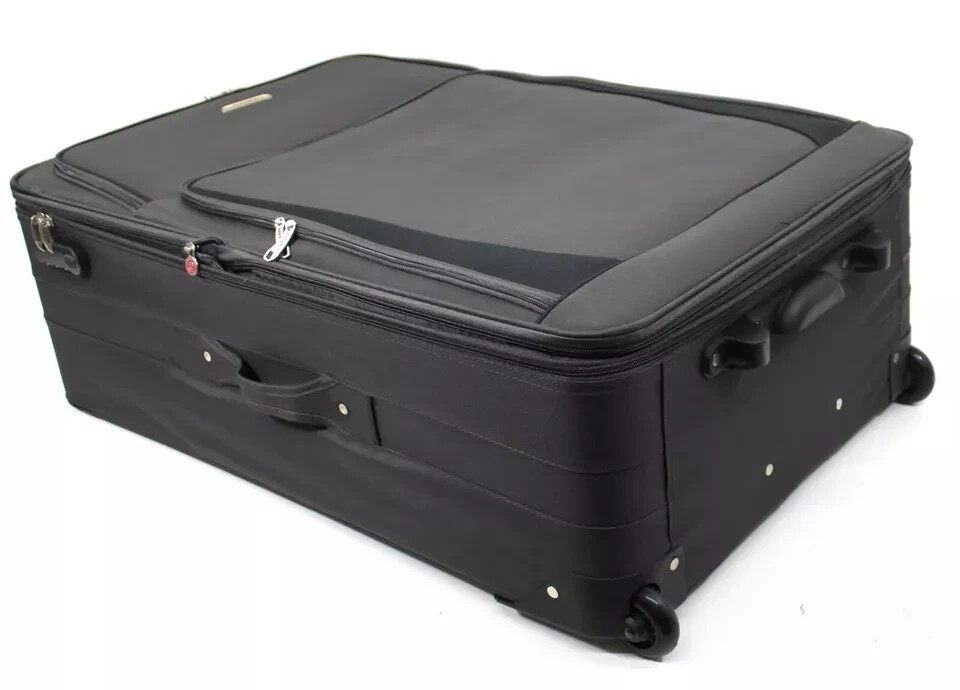 30" Large Expandable Suitcases Lightweight 2 Wheeled Luggage Trolley ...