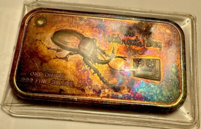 Rare 1974 Vintage Colonial Mint UHR 1 oz Watergate Bug .999 Silver Art ...