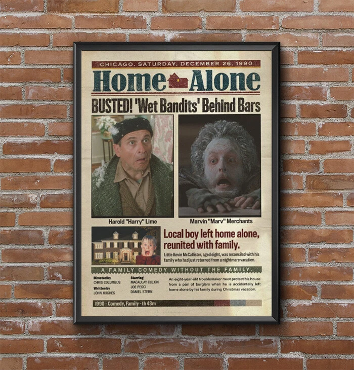 Home Alone Wet Bandits Poster 24 X 36
