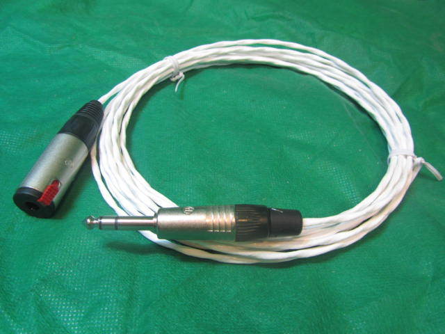 15 Ft SILVER PLATED 6.35 MM 1/4" SILVER AUDIOPHILE HEADPHONE EXTENSION ...
