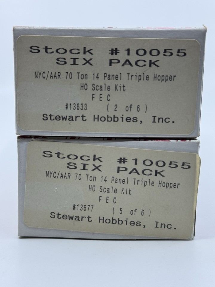 HO Lot of 2 Stewart Florida East Coast 70 Ton 14 Panel 3-Bay Hopper Car ...