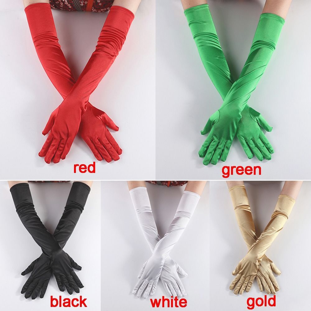 Wedding Bridal Cosplay Mittens Festival Dance Long Gloves Prom Costume ...