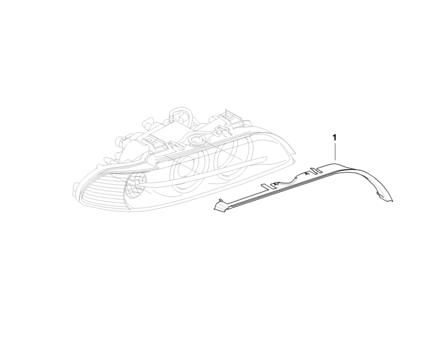 BMW Genuine Front Right Headlight Headlamp Upper Gasket Seal E39 ...