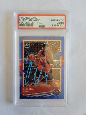 Christian Wood Optic Blue Shock Autograph Card PSA/ DNA Certified | eBay