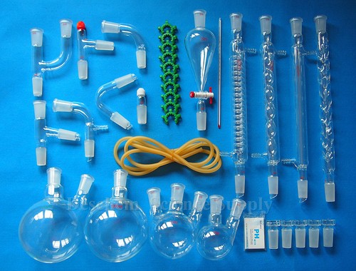 24/40 35PCS New Advanced Organic Chemistry Glassware Kit Laboratory ...