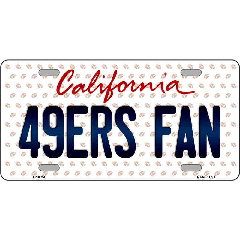 49ERS Fan California Novelty Metal License Plate Tag LP-10754 | eBay