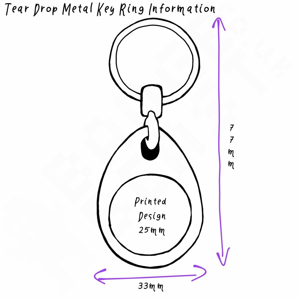 I Love Heart Crisps - Chrome Tear Drop Double Sided Key Ring New | eBay