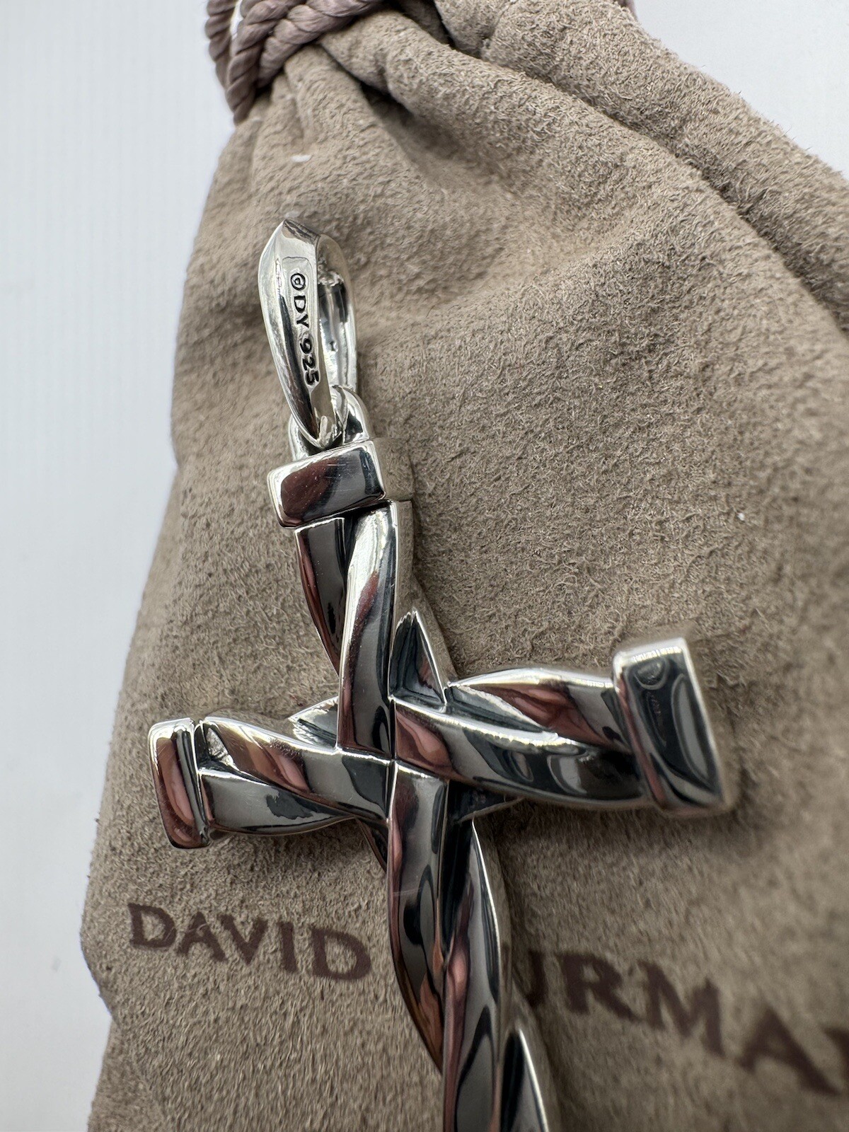 David Yurman Sterling Silver Helios Cross Pendant - Gem