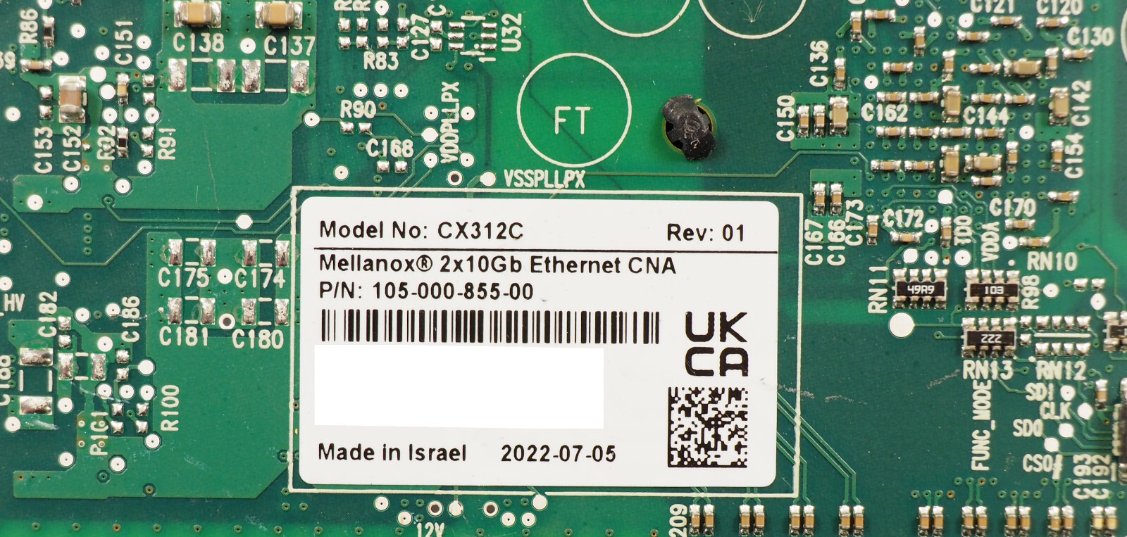 MELLANOX CX312C 105-000-855-00 2 x 10Gb Ethernet CNA Adapter | eBay