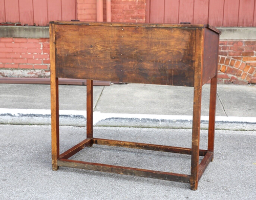 Antique drafting table School Desk wood apothecary drawer slanted ...
