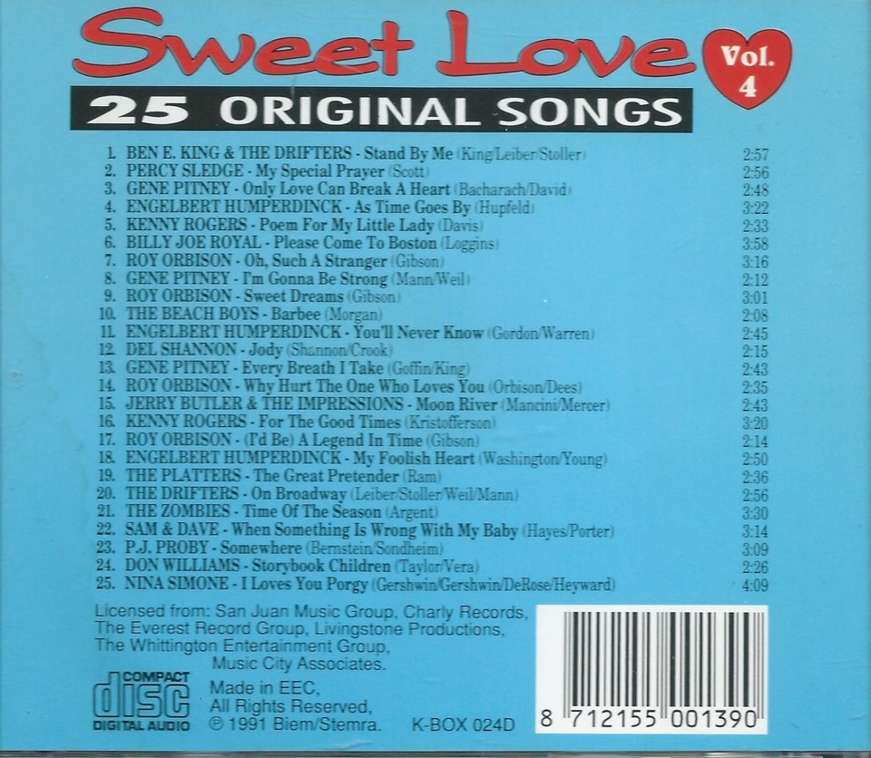 CD - VA - Sweet Love Songs Vol. 4 - 1991 | eBay.de
