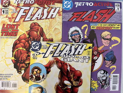 FLASH 80 PAGE GIANT. FLASH RETROACTIVE 1980'S & 90'S NUMBER'S 1. (3 ...