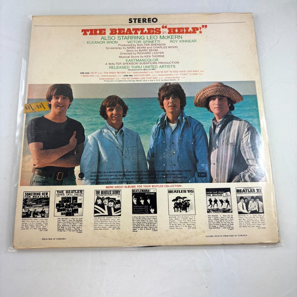 The Beatles Help! Original Motion Picture Soundtrack Stereo by Capitol ...