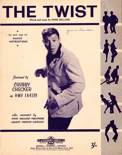 CHUBBY CHECKER - The Twist - 60's ORIGINAL SHEET MUSIC - AUSTRALIA | eBay