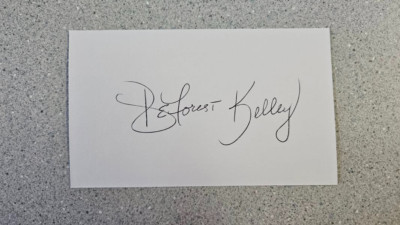 DeFOREST KELLEY SIGNED 3x5 INDEX CARD AUTOGRAPH - STAR TREK | eBay