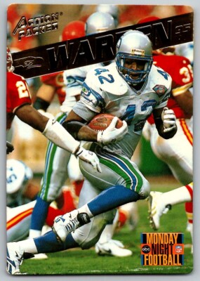 1995 ACTION PACKED MONDAY NIGHT FOOTBALL CHRIS WARREN SEATTLE SEAHAWKS ...