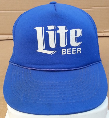 Vtg Miller Lite Beer Foam Trucker Snapback Mesh Hat Cap 80s Vintage ...