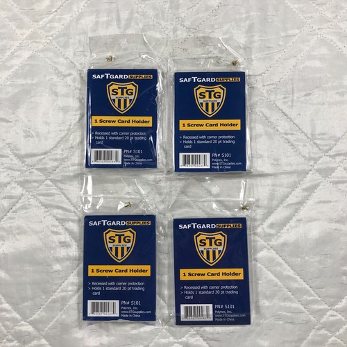 4 safTgard Supplies STG 1 screw 20 pt trading card holder PN# S101 | eBay