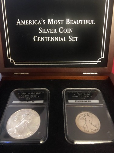 American Most Beautiful Silver Coin Centennial Set- PCS Stamp & Coins ...