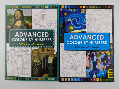 2 x Adult Advanced Colour By Numbers Books Famous Paintings NEW | eBay ...