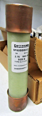 🔥 NEW MERSEN FERRAZ SHAWMUT 3 AMP 60 HZ 2.75 KV SIZE B TYPE EJ1 FUSE ...