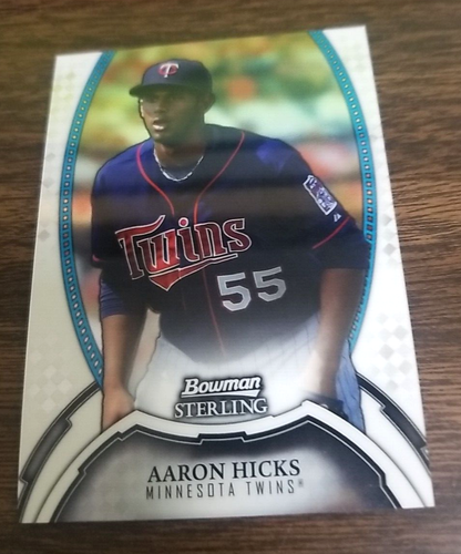 AARON HICKS 2011 BOWMAN STERLING CARD #6 MINNESOTA TWINS ROOKIE CHROME ...