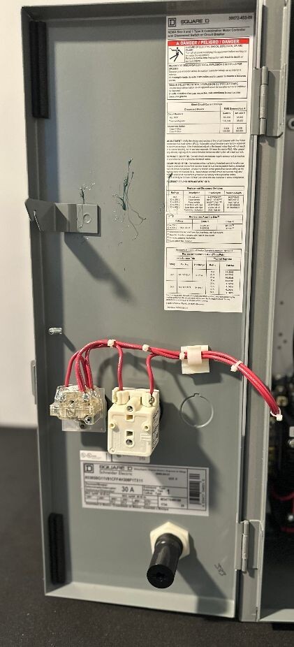 SQUARE D NEMA SIZE 0 AND 1 TYPE S COMBINATION MOTOR CONTROLLER 480 ...