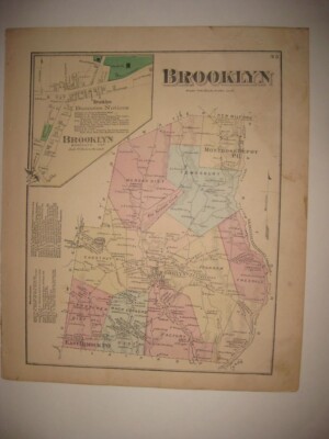 ANTIQUE 1872 BROOKLYN TOWNSHIP SUSQUEHANNA COUNTY PENNSYLVANIA ...
