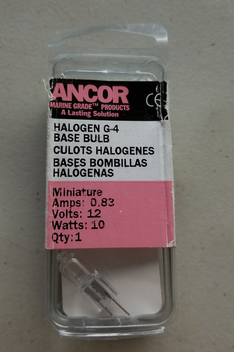 Ancor 529368 RV/Boat Marine Halogen Mini G-4 Light Bulb 24 Volt .83 Amp ...