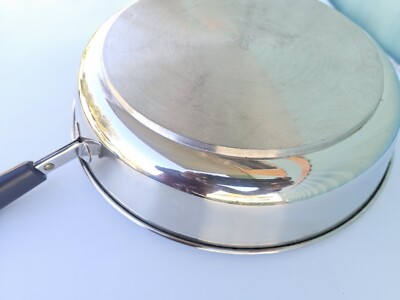 Revere Ware Stainless Steel Tri-Ply Disc Bottom 12” Skillet Fry Pan ...