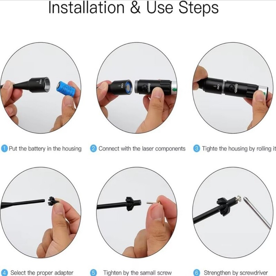 Red Laser Bore Sight Collimator For .177 to.50 Caliber Sighter Rifles ...