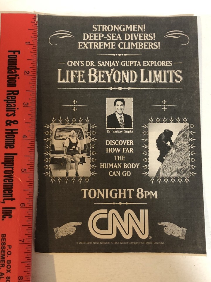 CNN Life Beyond Limits Vintage Tv Guide Print Ad Sanjay Gupta Tpa32 | eBay