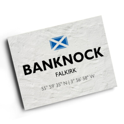 A3 PRINT - Banknock, Falkirk, Scotland - Lat/Long NS7879 | eBay UK