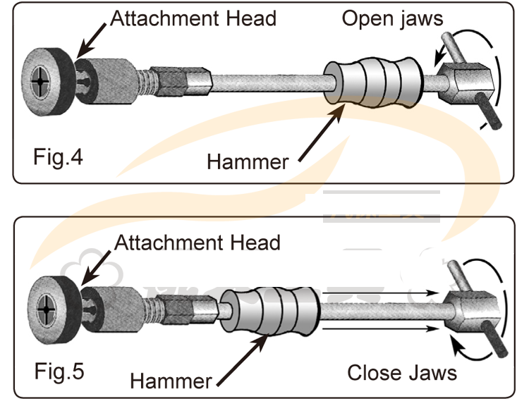 9pc Blind Hole Bearing Hole Bushing Collet Slide Hammer Puller Removalr ...